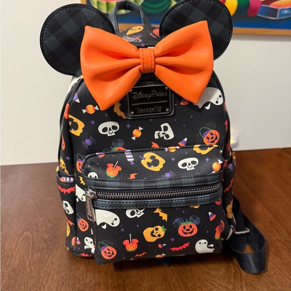Loungefly | Bags | Loungefly Disney Halloween Kids Backpack With Orange ...